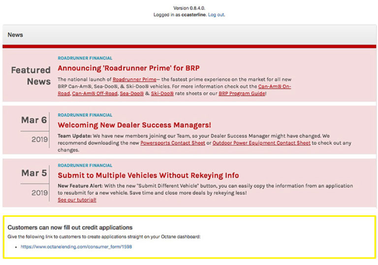 A Financing Application for Your Dealer Website - Roadrunner Financial