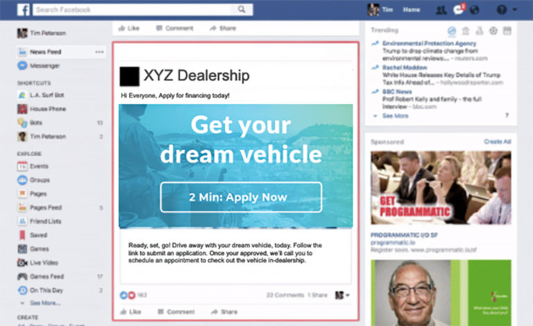 A Financing Application for Your Dealer Website - Roadrunner Financial